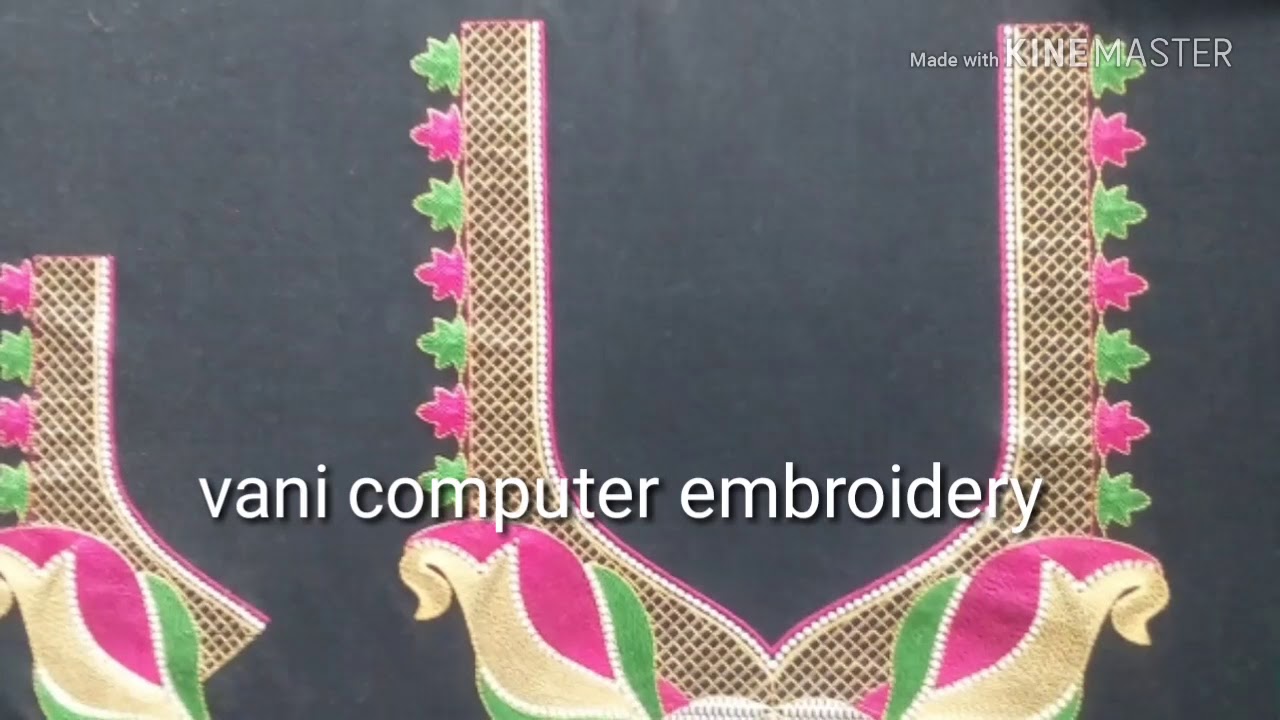 blouse models || computer embroidery designs - YouTube
