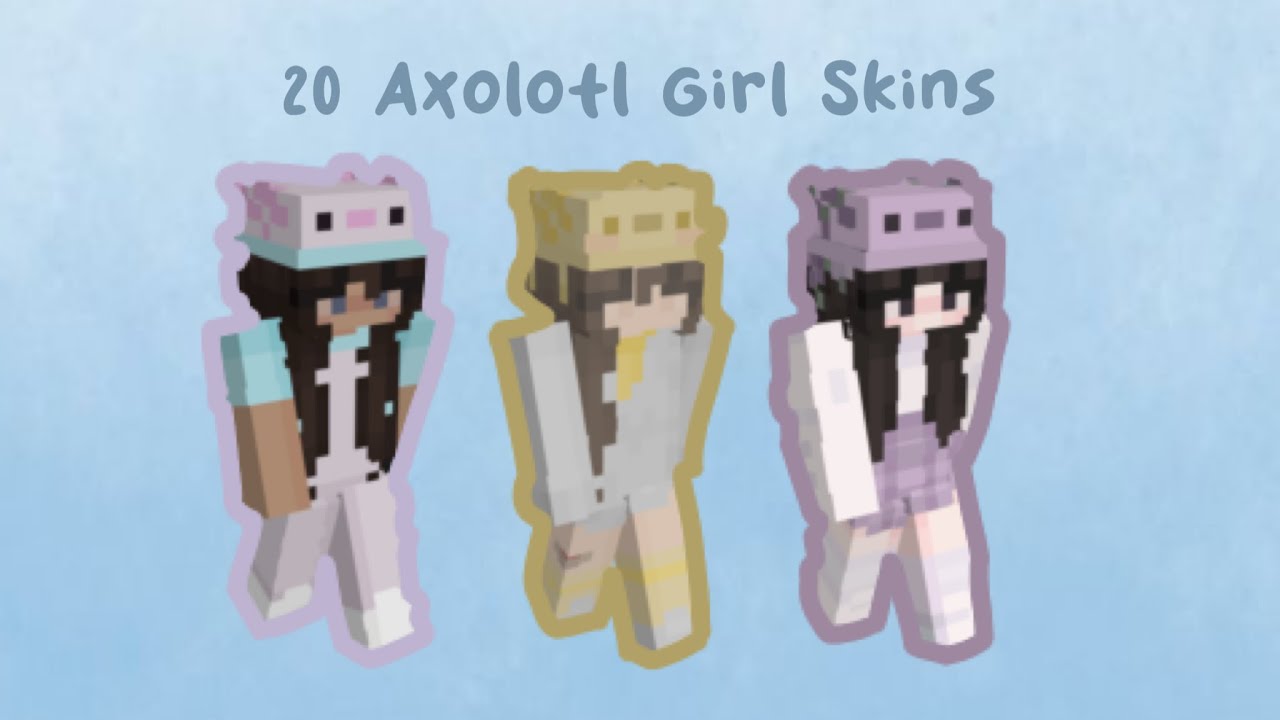 20 Minecraft Axolotl Skins for girls! 🪷🐟 - YouTube