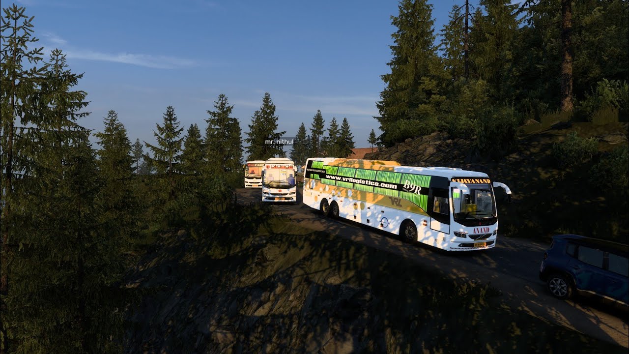 Driving Through Hilly Roads with Volvo B9R Bus in ETS2 | Euro Truck ...