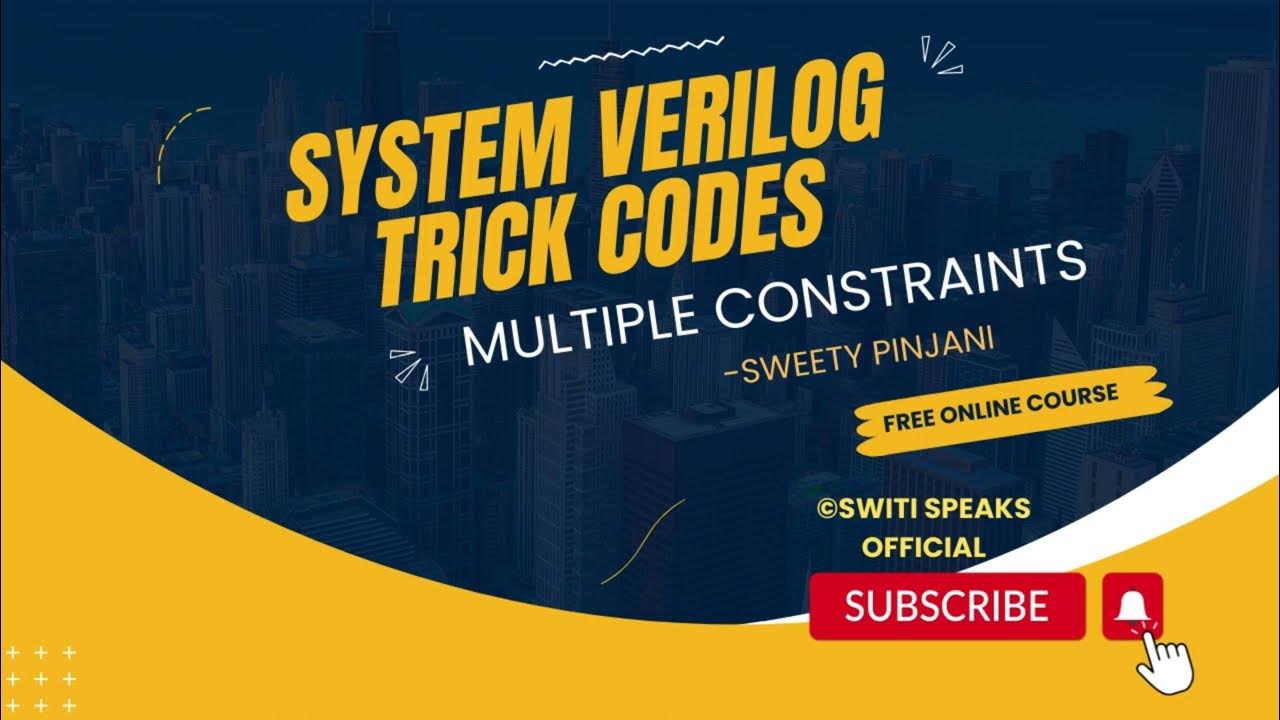 Multiple Constraints Switispeaksofficial Systemverilog Verification Semiconductor Coding 1937