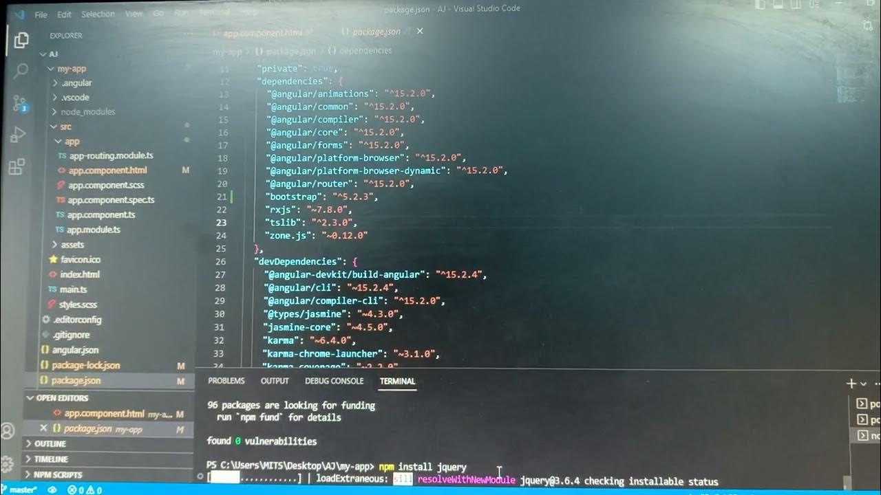 how to install jQuery in angular - YouTube