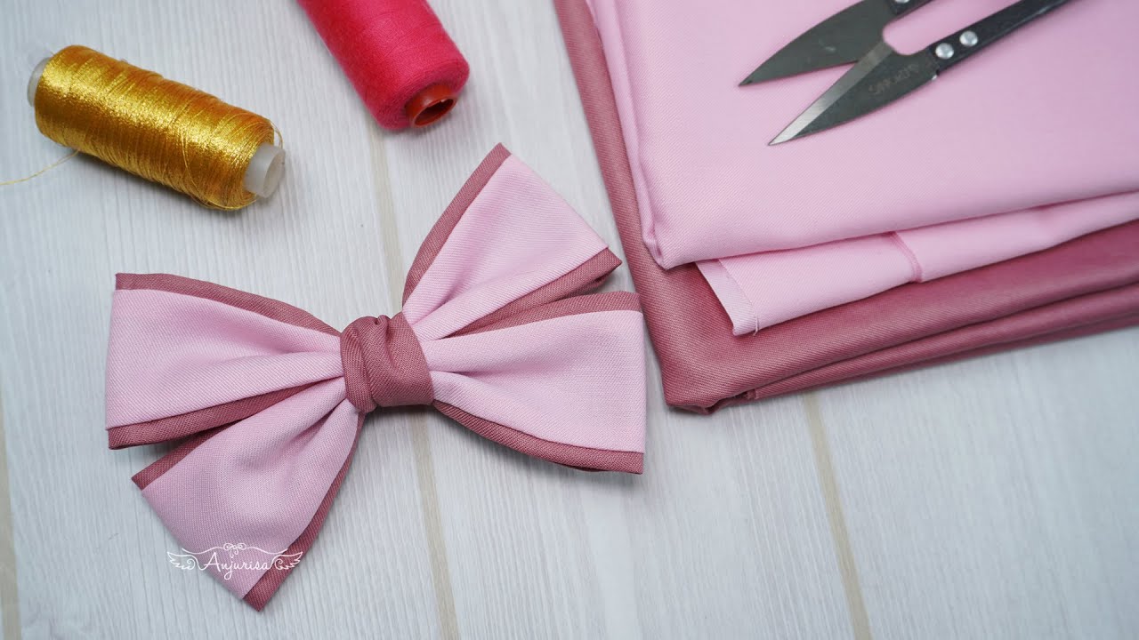2-TONE and 2-LAYER 🎀 Simple Bow Making for Beginners - How to Make a ...