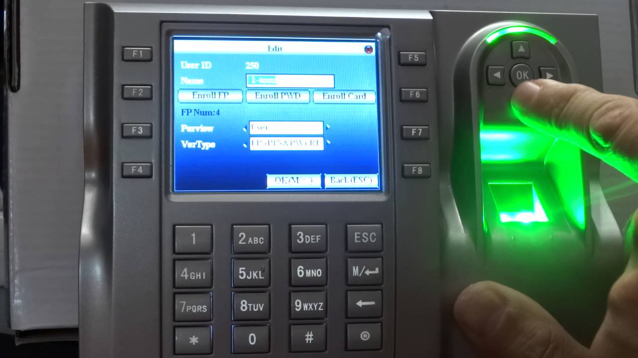 Clarion: uzimanje otisaka iClock 560, iClock 580 - YouTube