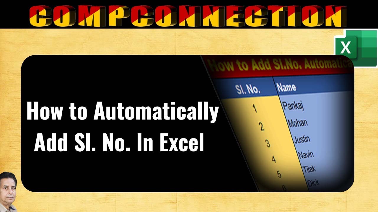How To Add Automatic Serial Number SL NO In Excel YouTube How To Add Automatic Serial Number SL NO In Excel YouTube