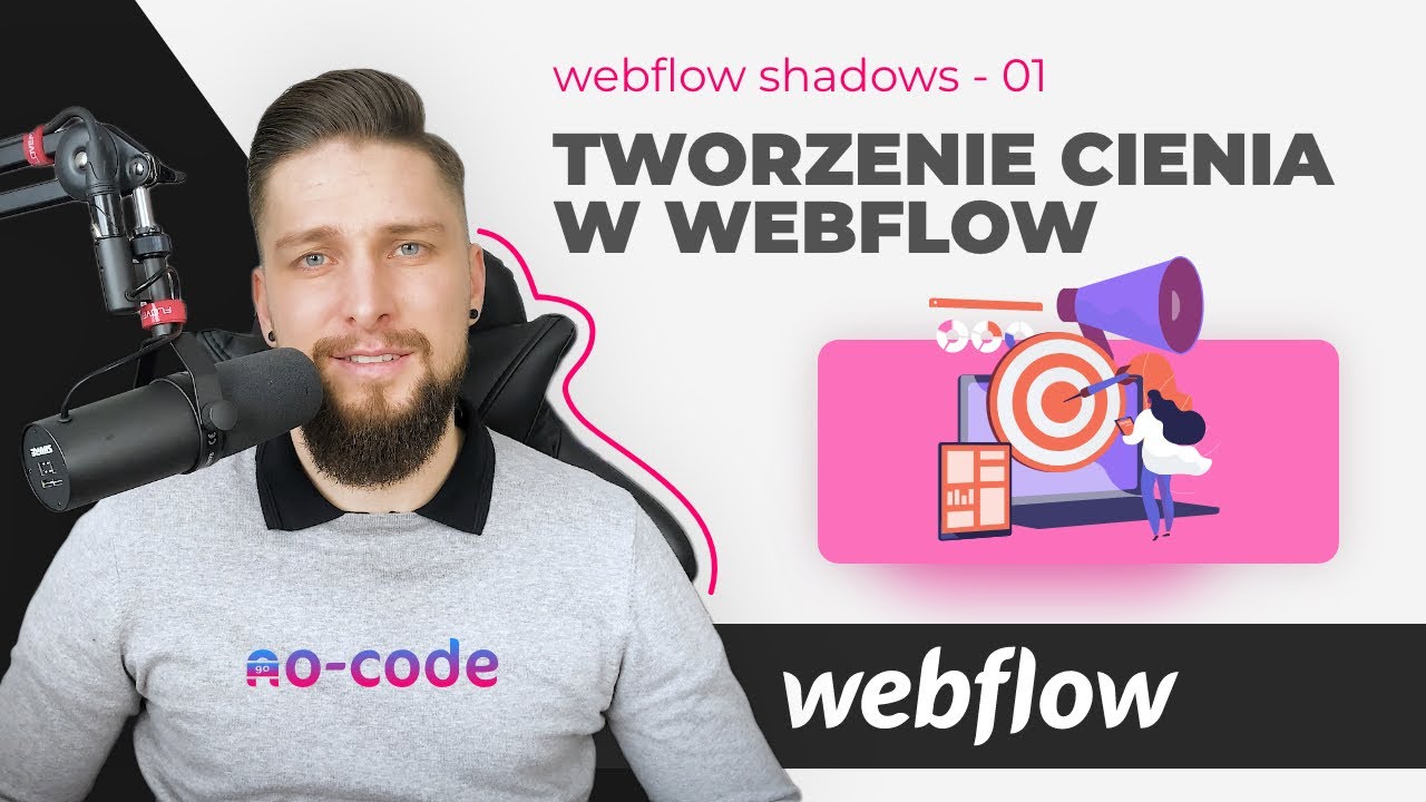 Jak zrobić cień tekstu lub elementu w Webflow? | #01 Shadows - YouTube