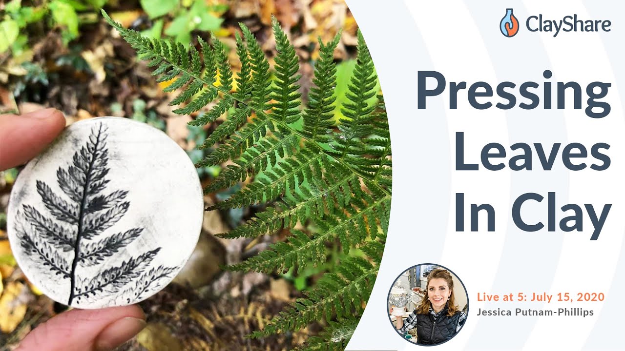 Pressing Leaves In Clay - YouTube