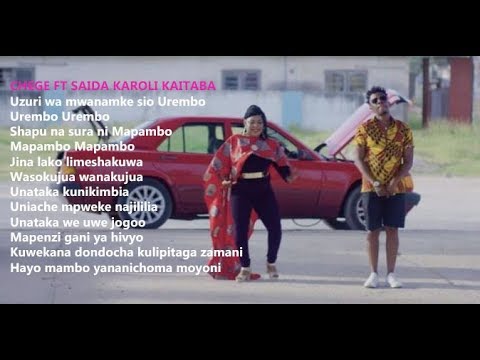 Chege Ft.Saida Karoli - Kaitaba (LYRICS)