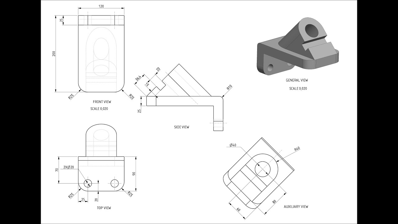 Creo Drawing Tutorial | Creo 6.0 | 3d modeling | #tutorial #cad #creo # ...