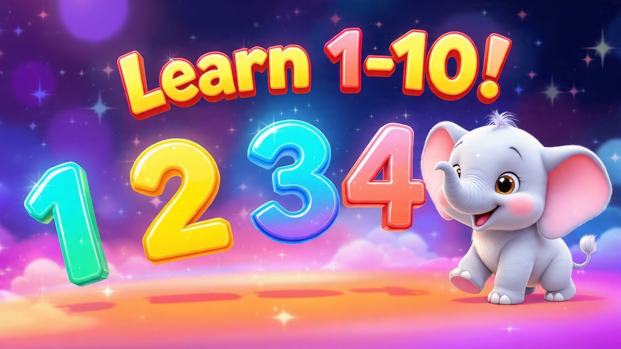 Learn Numbers 1–10! 🐘 3D Counting Song with Real Animals - YouTube