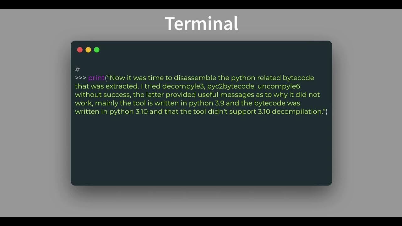 Python bytecode extractor and analyzer docker container - YouTube