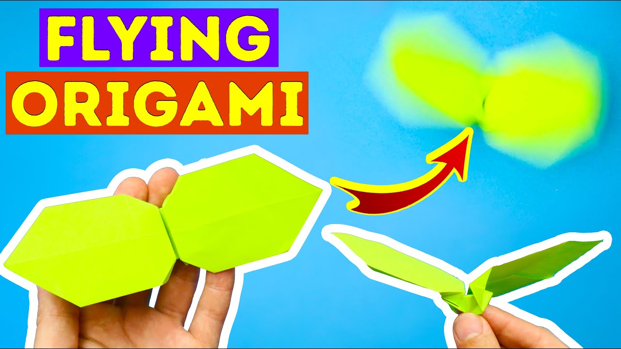 🚀 Easy FLYING Origami 🚀 - easy origami NO GLUE - YouTube