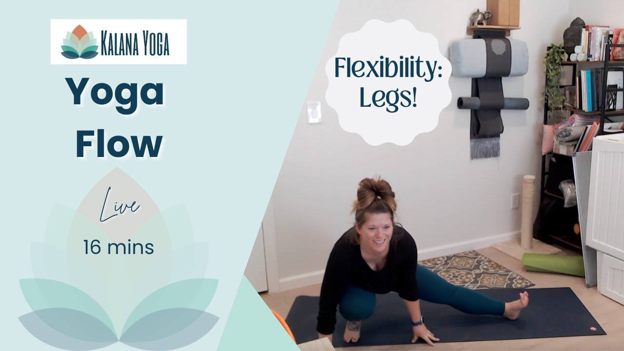 16-minute Easy Gentle Yoga for Flexibility: Legs! - YouTube