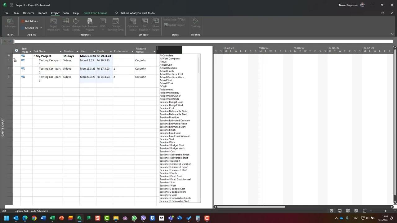 110. Task Calendar - Microsoft Project Online - YouTube