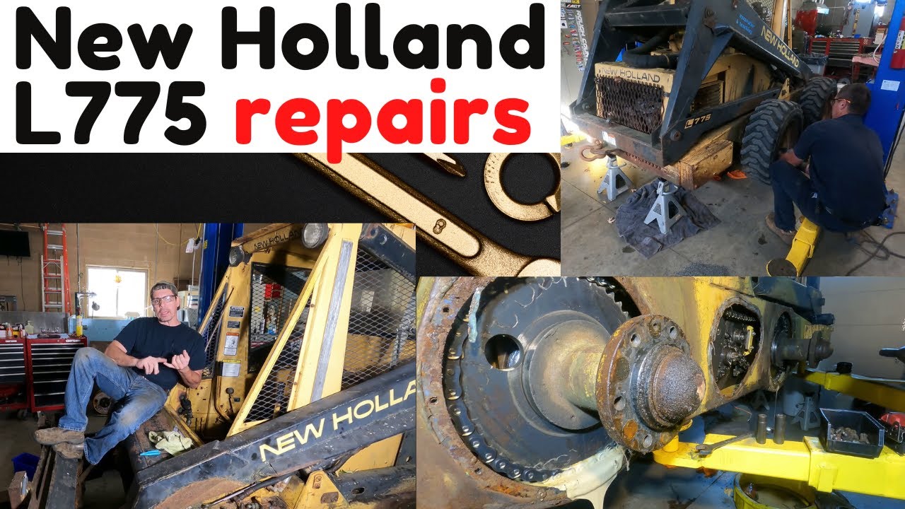 New Holland L775 brakes, chain tension, fixing wheel drift. Preparing ...