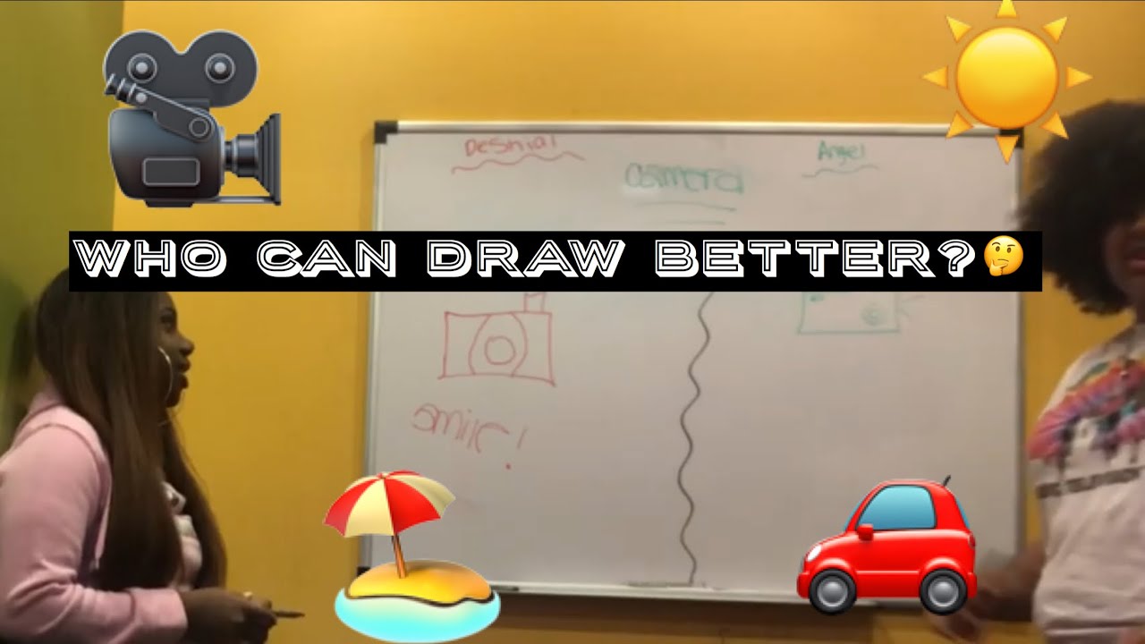 WE DID WHAT ( where are we?) who can draw better challenge - YouTube