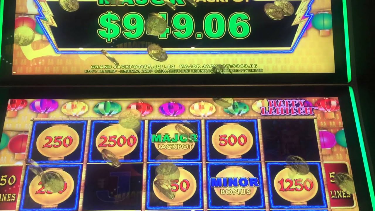 MAJOR JACKPOT WIN - ARISTOCRAT LIGHTNING CASH SLOT - HAPPY LANTERN ...