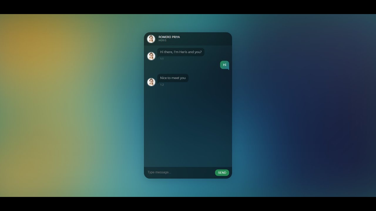 Fake Chat Using Html And Css Js 2020 Youtube