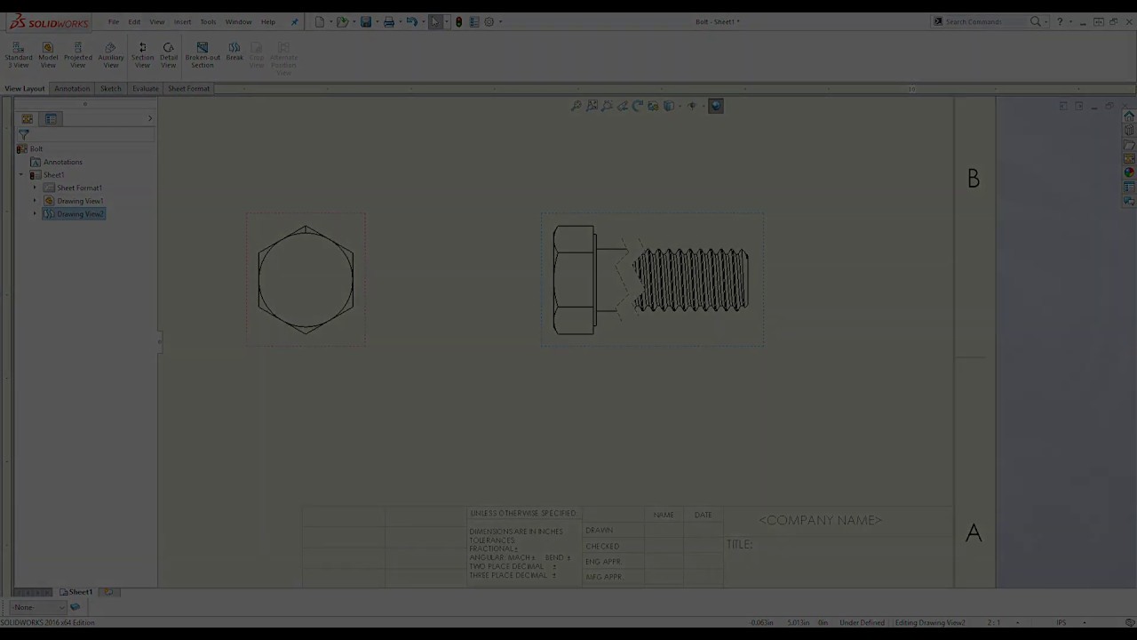 SolidWorks Tutorial for Beginners #93 - How to Create Break View - YouTube
