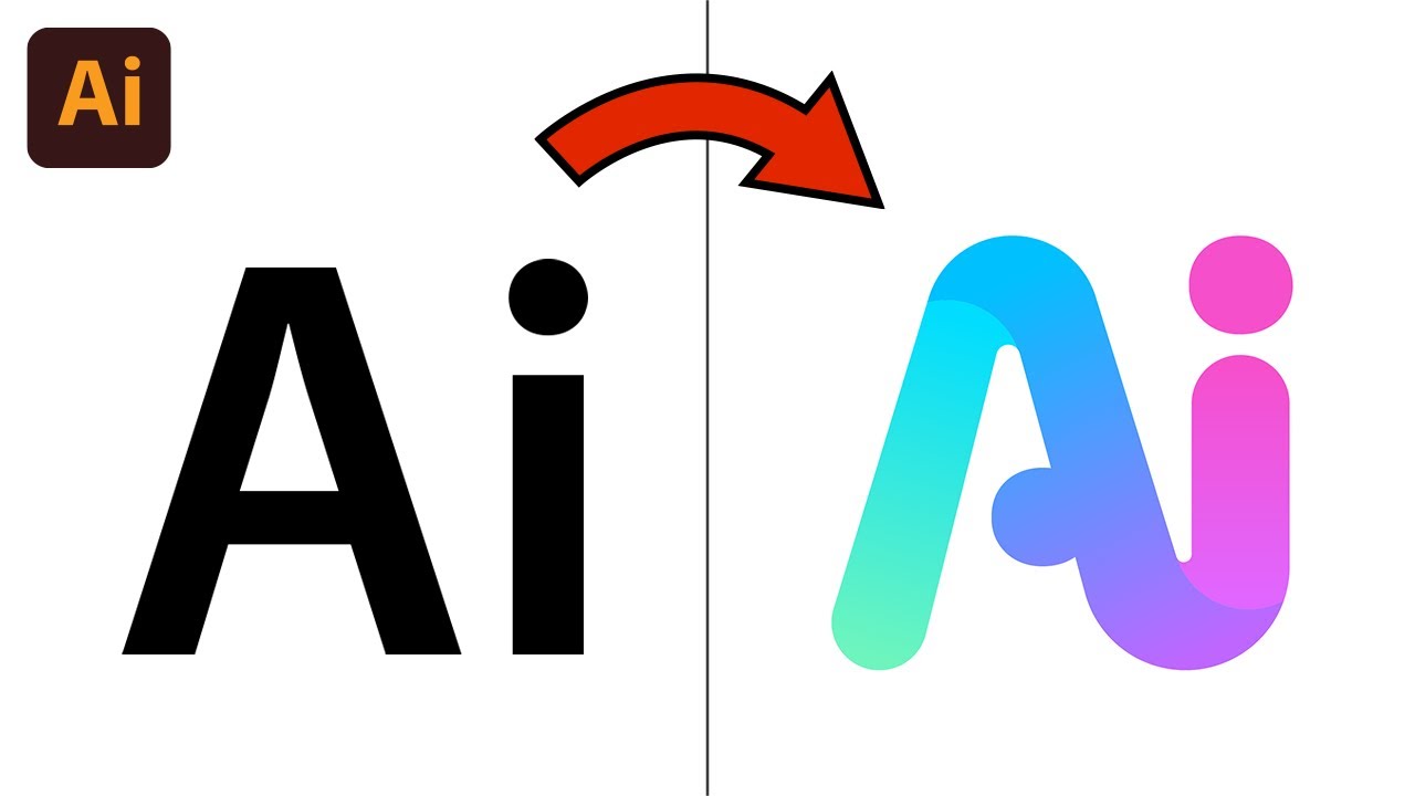 Easy Gradient Logo Design Illustrator Tutorial - YouTube