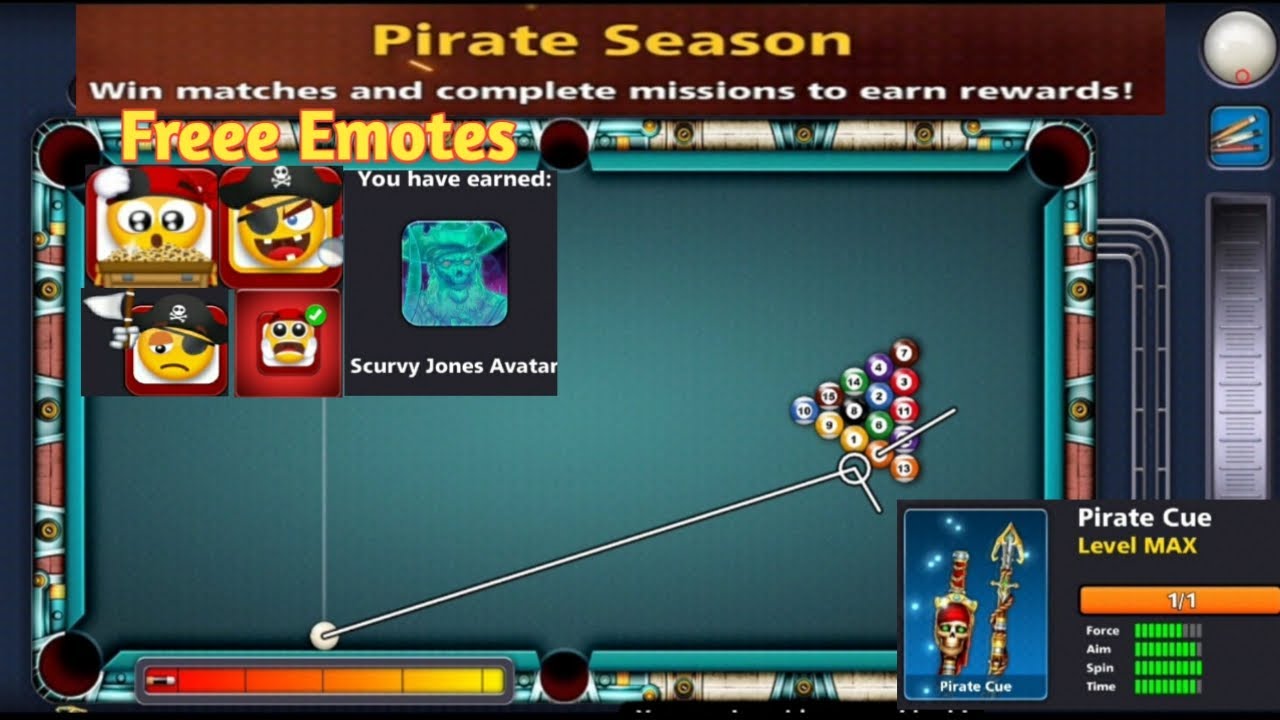 8 ball pool pool pass pirate Season purchase rewards l win game ...
