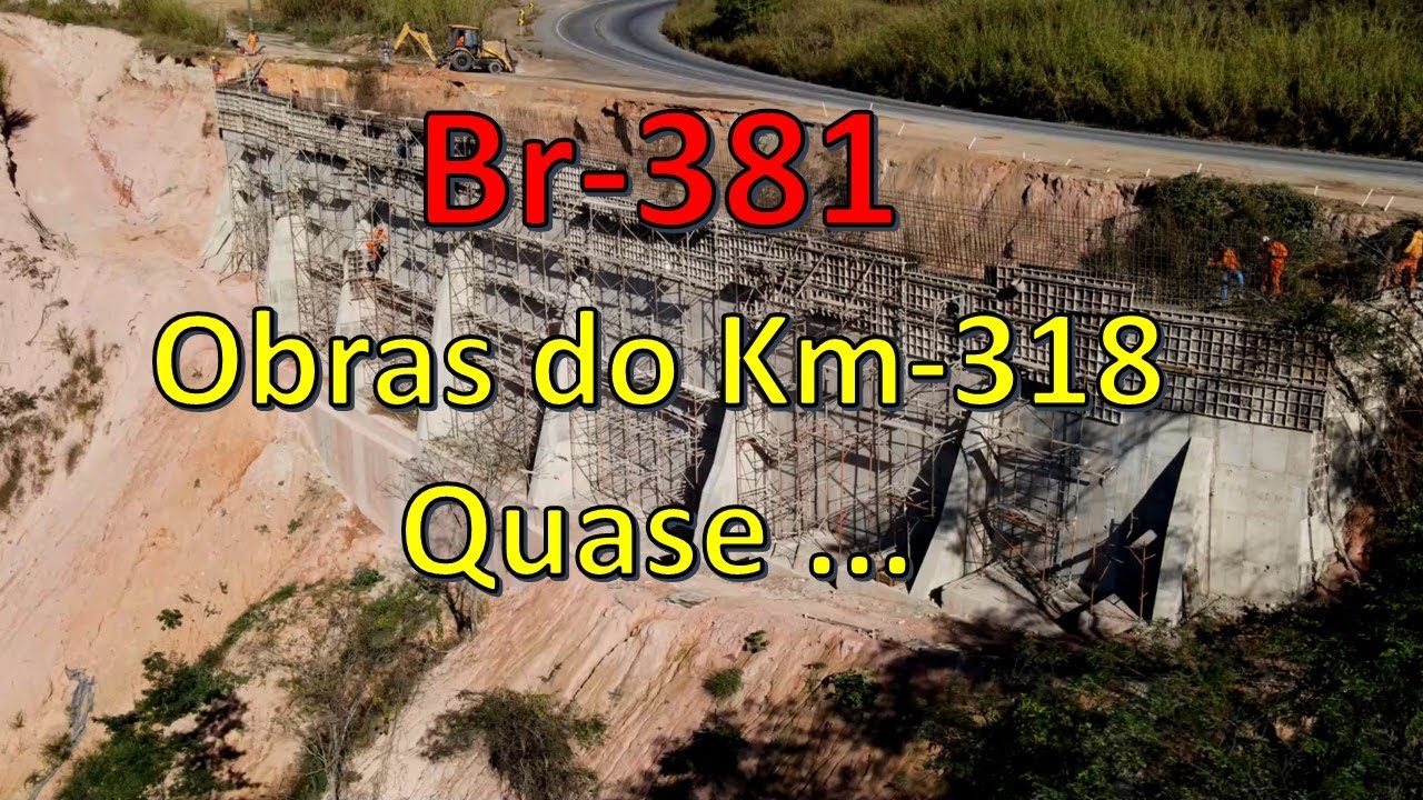 BR-381 - Reparo no KM-318 em fase de acabamento - YouTube