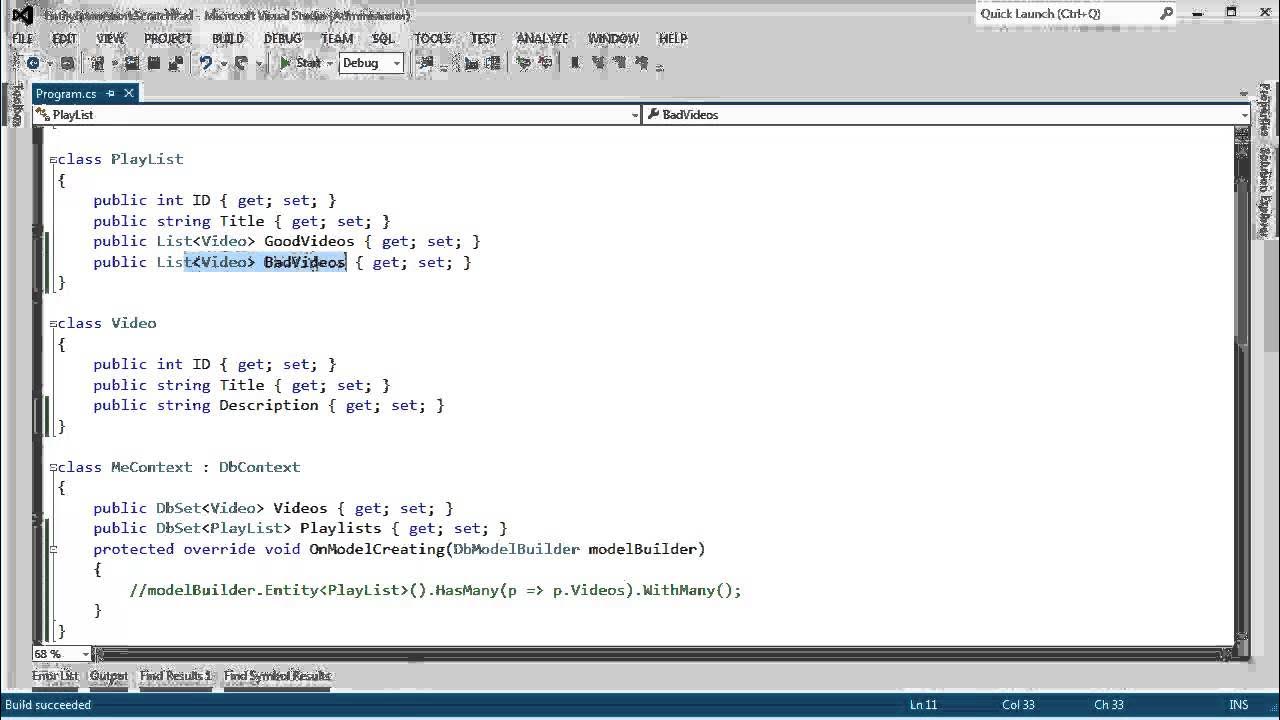 Entity Framework Many to Many Code First - YouTube