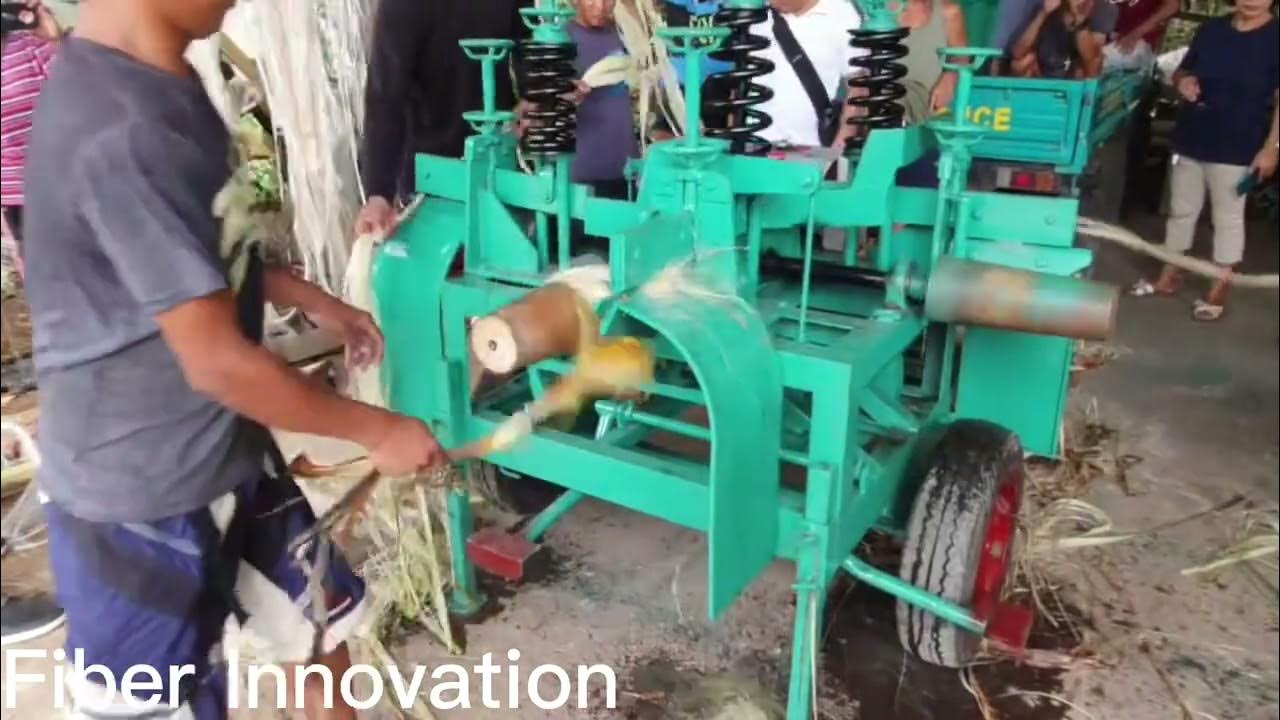 New innovation on abaca fiber extraction in the Philippines - YouTube
