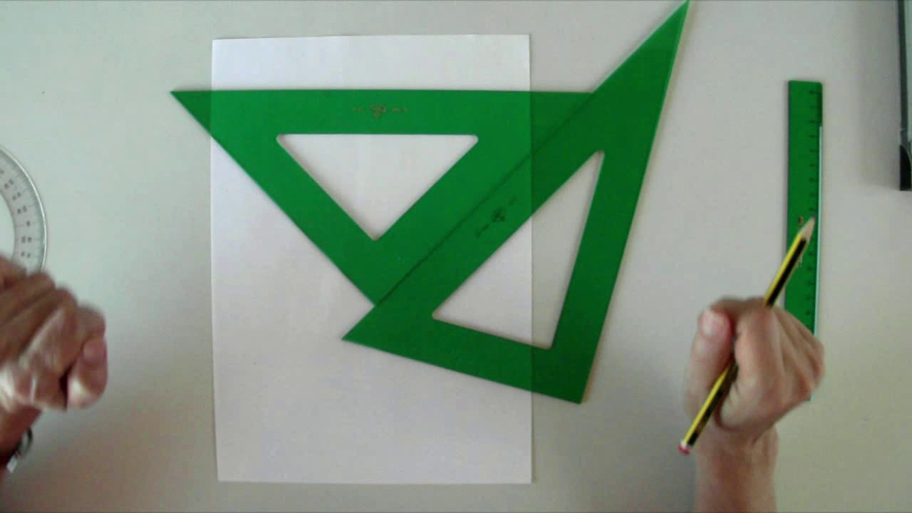 Uso escuadra y cartabón para el trazado de rectas paralelas. Iniciación ...