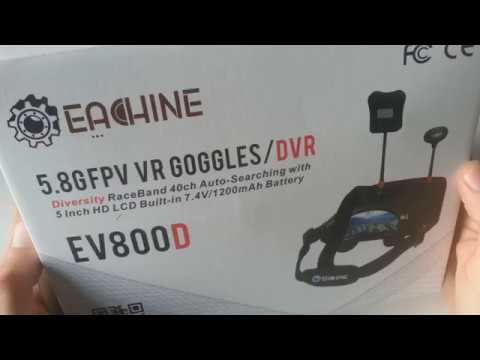 Eachine EV800D 5.8G 40CH Diversity FPV Goggles DVR Build in Battery ...