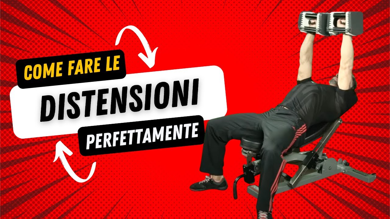 Tutorial Spinte / Distensioni con manubri per il petto su panca piana e ...