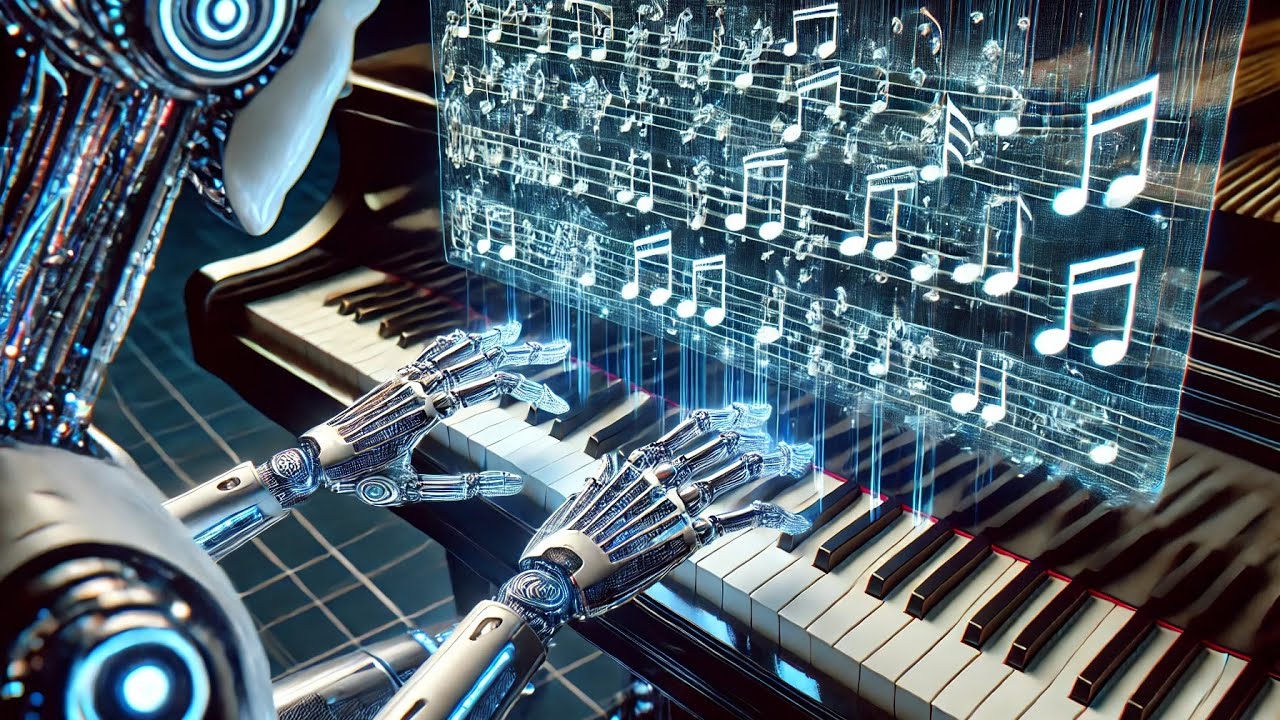 I create a random piano pieces and the AI play it. - YouTube