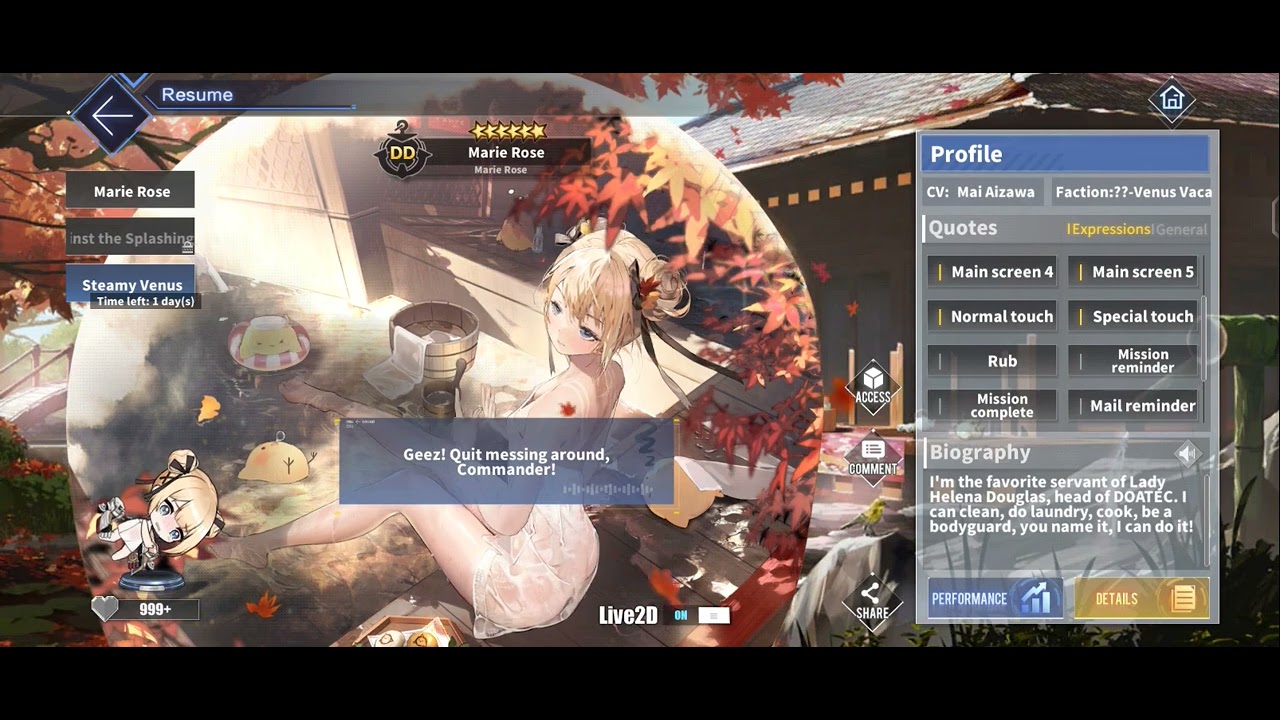 Azur Lane Marie Rose Steamy Vanus Skin *Special Touch* - YouTube