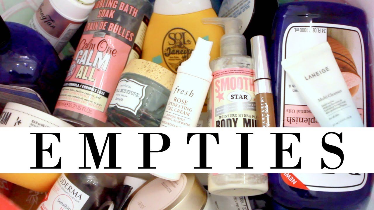 SUMMER EMPTIES | MAKEUP, SKINCARE, HAIR | YOUNG WILD AND POLISHED - YouTube