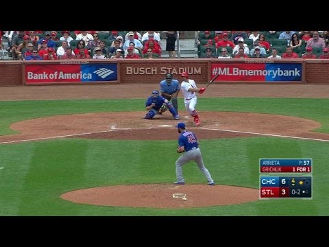 CHC@STL: Grichuk singles home Adams in the 4th