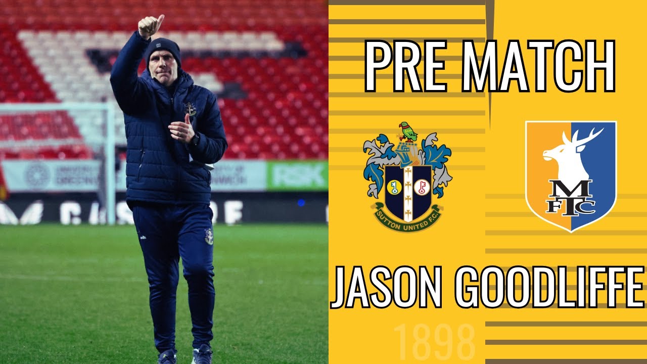 PRE MATCH Jason Goodliffe previews Mansfield Town 22/12/23 - YouTube