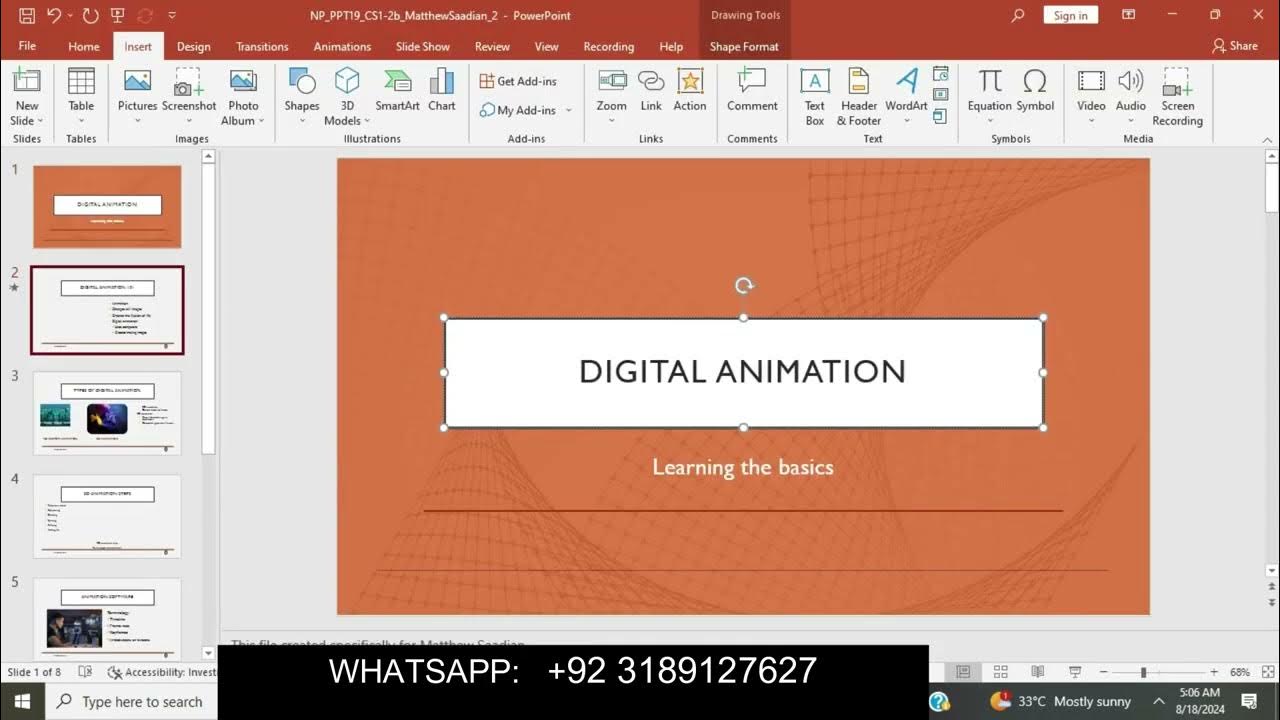 PowerPoint 2019 Modules 1-2 SAM Capstone Project 1b | DigiMotion Studio ...