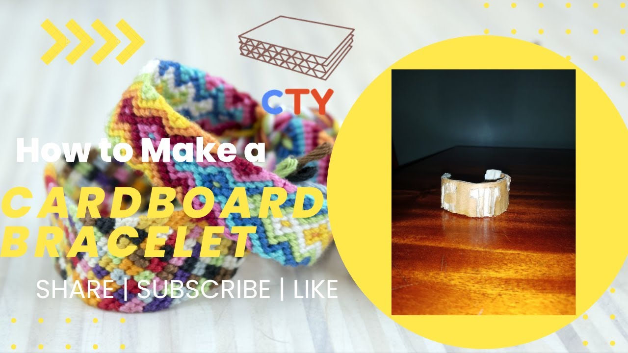 How To Make A Cardboard Bracelet - YouTube