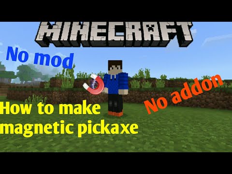 How to make magnetic pickaxe |Mcpe - YouTube