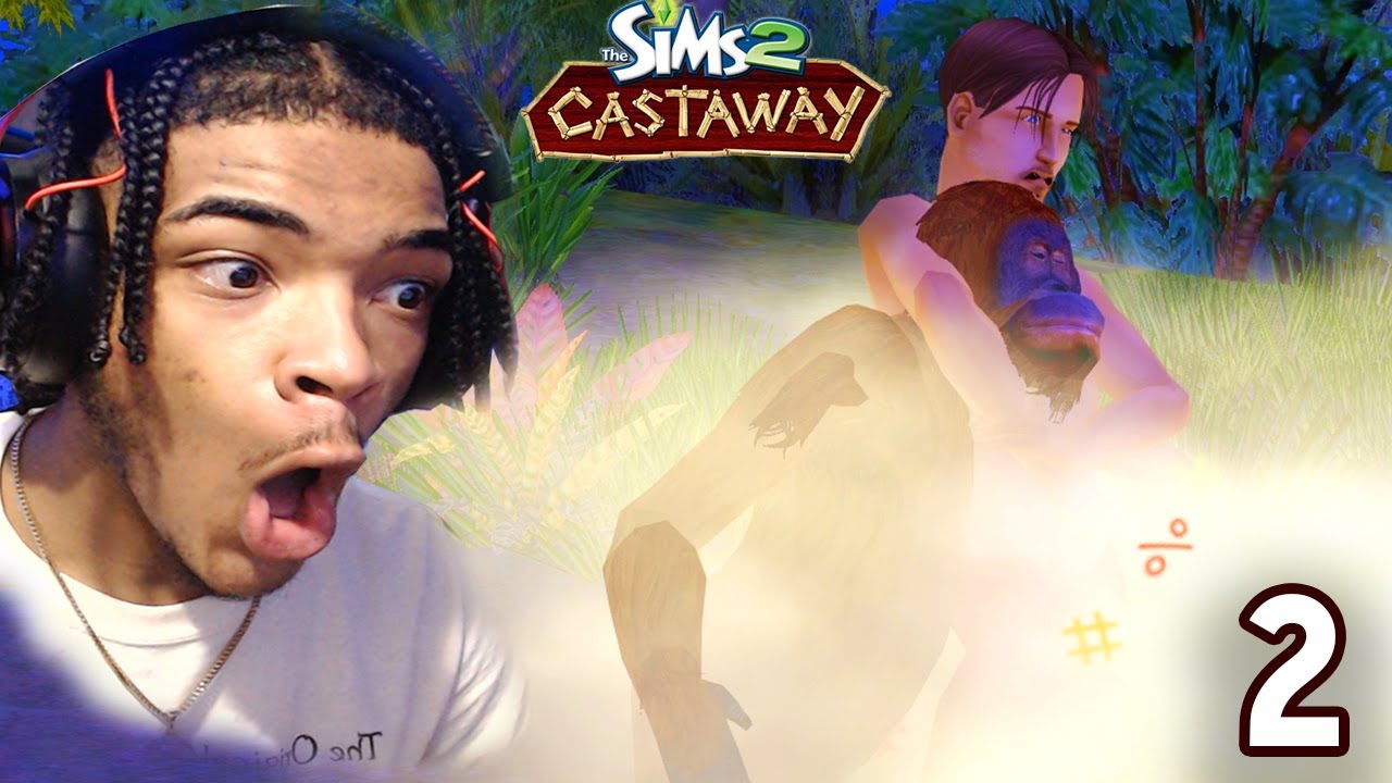 I FOUGHT A F**ING MONKEY 🐒👊🤜-The Sims 2 Castaway! 📚🏝 - Episode 2 - YouTube