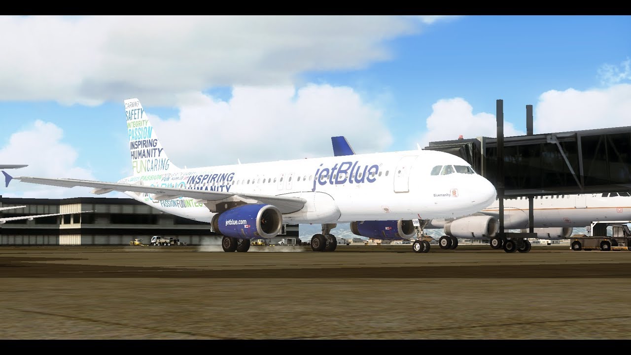 Buffalo - Los Angeles | "Aerosoft" jetBlue A320 | Flight Sim X - YouTube