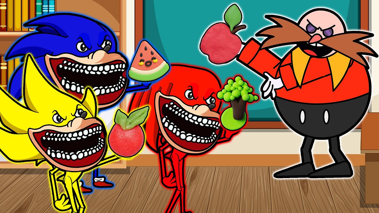 Guess the Fruits with Shin Sonic, Shin Knuckles, and Shin Tails | Funny ...