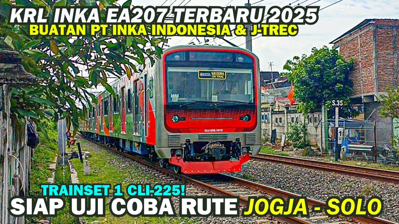 SIAP UJICOBA RUTE JOGJA SOLO!! Kereta Api KRL INKA EA207 Terbaru Karya ...