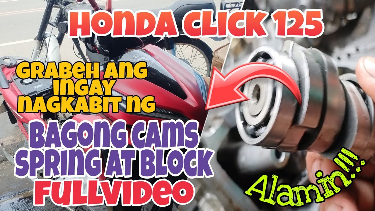 Honda CLICK 125 Grabeh ang Ingay ng Makina Nagkabit ng Block 56 Cams aT ...