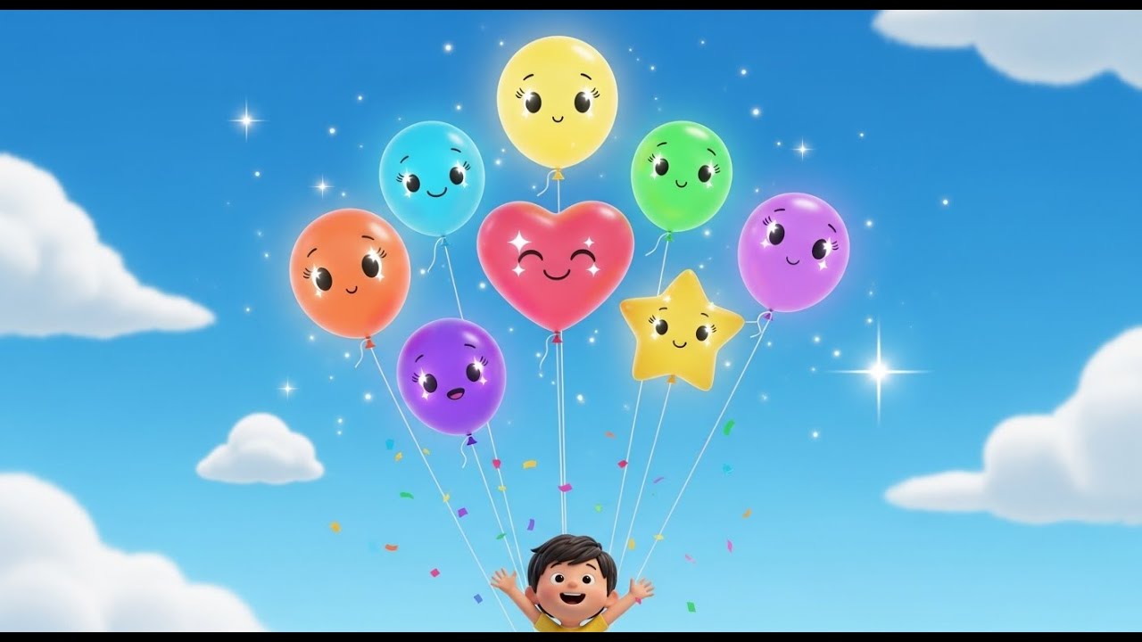 Count the Balloons Flying Up 🎈🎈🎈 | Fun Counting Video for Kids | Learn ...