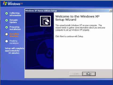 Installing Windows XP Home Edition RTM!