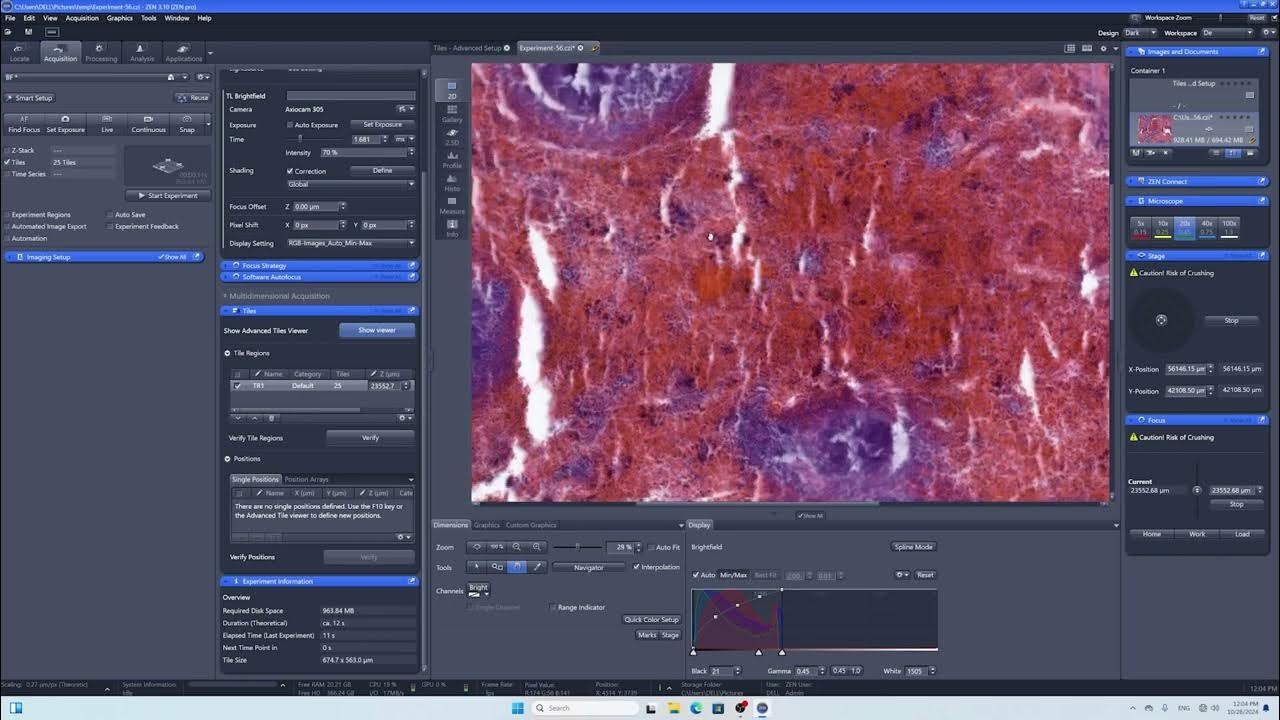 [ScreenCap] How to perform image stitching #zeiss #microscope # ...