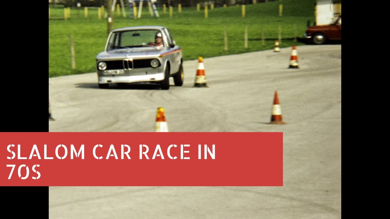 Slalom Car Race in 70s - YouTube