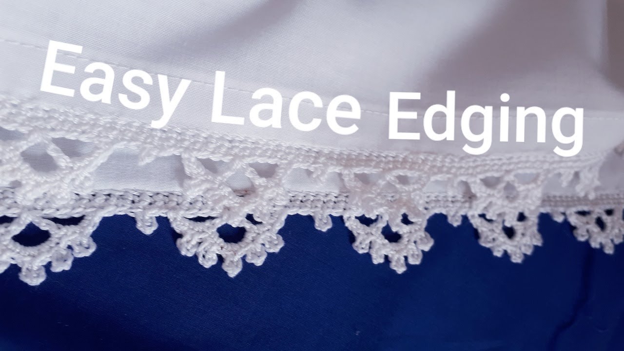 CROCHET LACE EDGING - YouTube