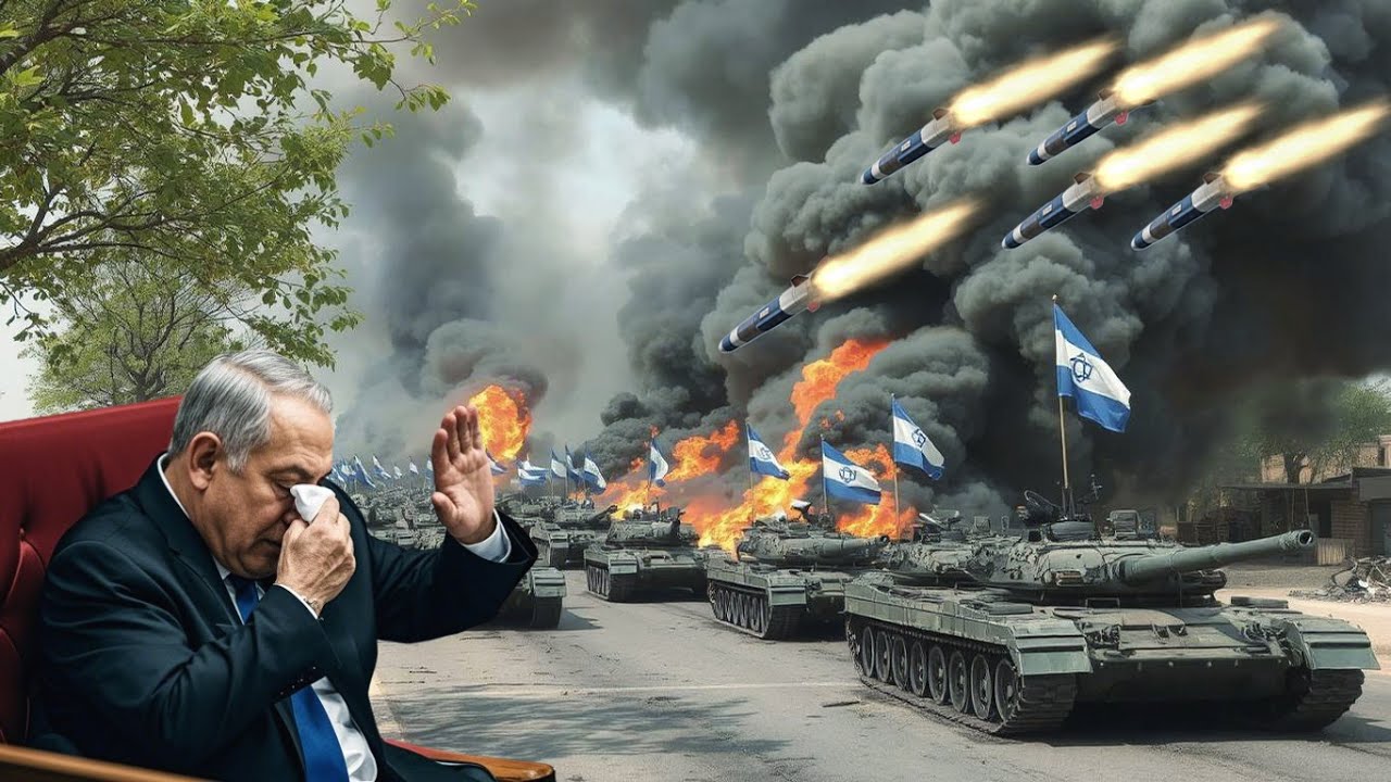 NETANYAHU CRYING !! Israel's largest Merkava tanks were blown up by ...