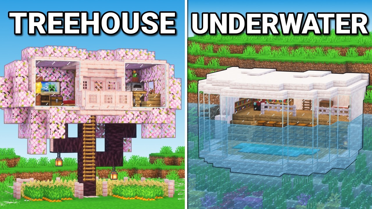 Minecraft: 3 SIMPLE Starter Bases! - YouTube